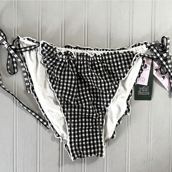 wild fable | Swim | Wild Fable Gingham Low Rise High Leg Cheeky Bikini ...